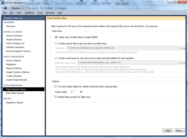 Import MSSQL bak files to MySQL - Silicon Gadget