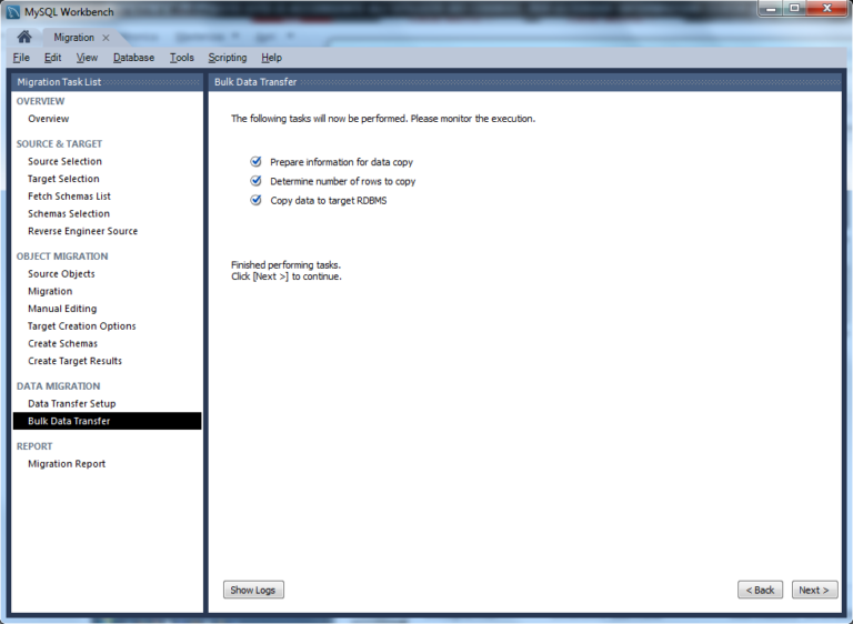 Import MSSQL bak files to MySQL - Silicon Gadget
